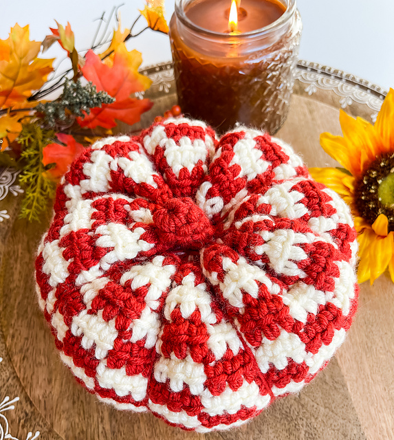 Ravelry: Checkered Patchwork Pumpkin pattern by Tonya Bush