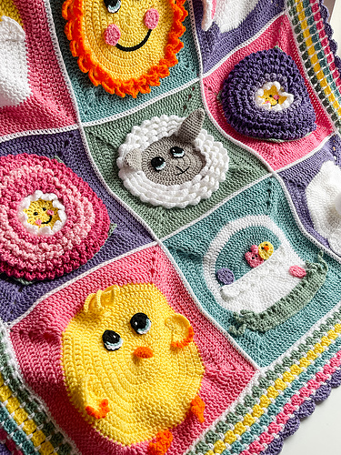 Ravelry: Easter Squares Blanket pattern by Tonya Bush