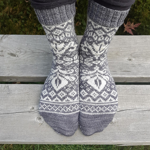 Ravelry: Redwork and Stitchery Socks pattern by Natalie Sheldon