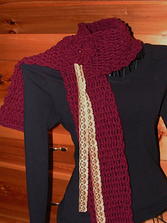 Ravelry: Victorian Scarf & Flower Lace Tie pattern by Natalie Chapman