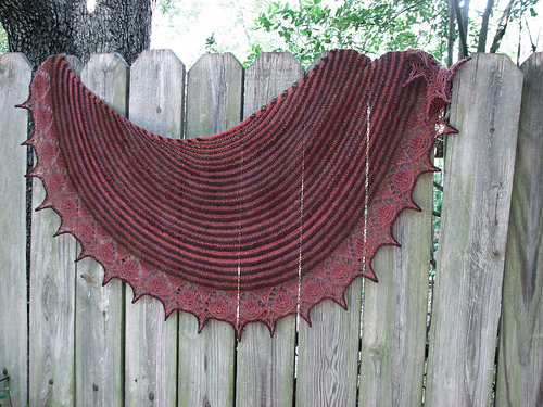 Ravelry: Two Color Crescent Shawl pattern by Kay Meadors