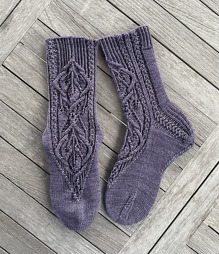 Ravelry: Mountain Ash Socks pattern by Shuyi Wu