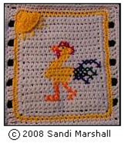 Ravelry: Sunny Day Rooster Afghan Square pattern by Sandi Marshall