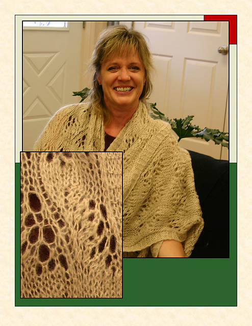 Ravelry: Japanese Feather Stitch Suri Shawl pattern by Jacqueline Hoyle