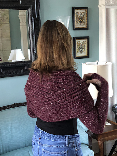Ravelry: Wrap Around Shrug with Sleeves pattern by Camelia Mit