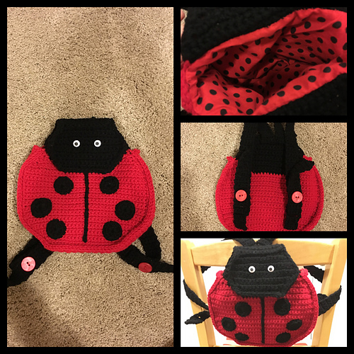 Ravelry: Lady Bug Backpack pattern by Patsy Harbor