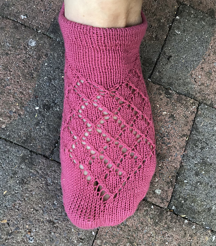 Ravelry: Diamond Lace Ankle Sock pattern by Jennifer Anne