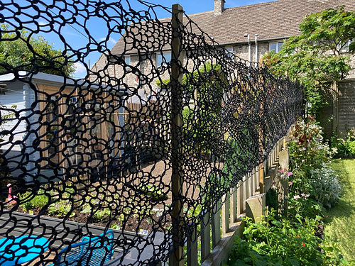 Finished fence for those who wanted to see! Fishing net twine and ...