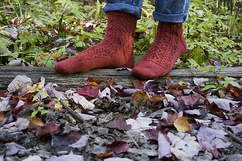 Ravelry: Autumn Ember socks pattern by Anna Radchenko