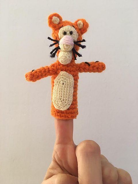 Ravelry: Tigger Finger Puppet pattern by Irina Rodriguez