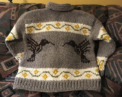 Ravelry: nittineedles' Hummingbird Sweater Cowichan Style