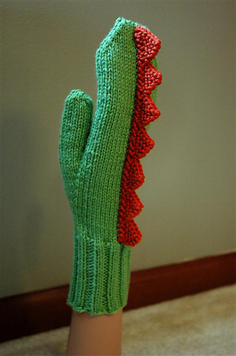Ravelry: Dinosaur Mittens pattern by Nona Davenport