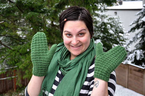 Ravelry: Waffle Knit Mitts pattern by Nona Davenport