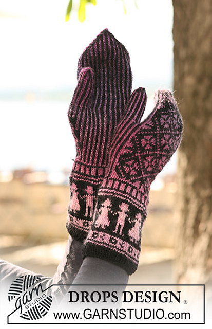 Ravelry: 126-3 Ring of Roses Mittens pattern by DROPS design