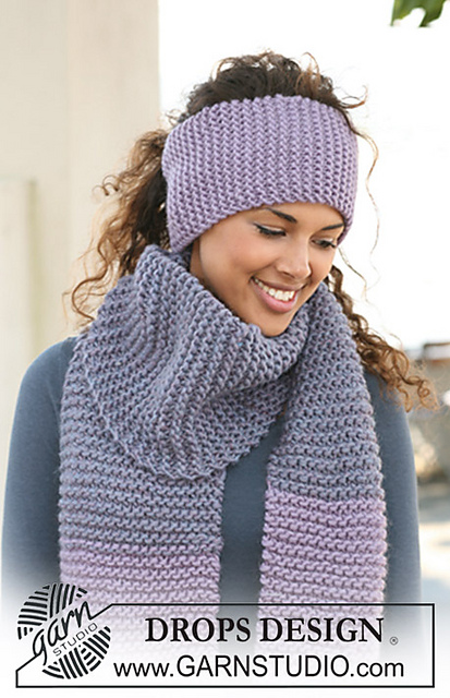 Ravelry: 126-18 a - Purple Stitches Headband pattern by DROPS design