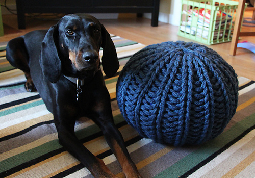 Ravelry: Chunky Knit Pouf pattern by Cara Corey
