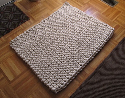 Ravelry: Giant knit rope rug pattern by Cara Corey