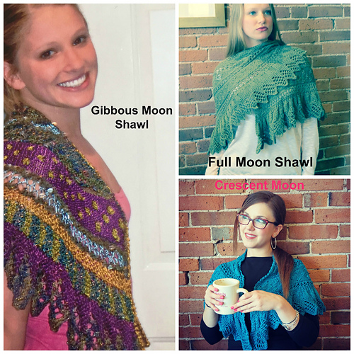 Ravelry: Phases of the Moon Shawls-Crescent,Gibbous,Full pattern by ...