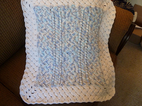 Ravelry: Blue Cloud Baby Cable Afghan pattern by Noelle Stiles