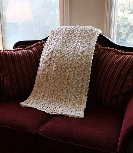Ravelry: Braemar Cable Blanket pattern by Noelle Stiles