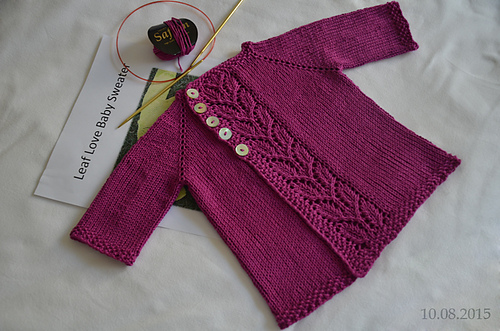 Ravelry: Leaf Love Baby Sweater pattern by Taiga Hilliard