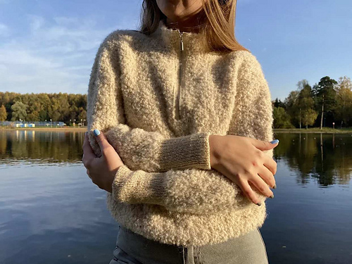 Ravelry: “LAMB with a zipper” Jumper pattern by Olga Grishina