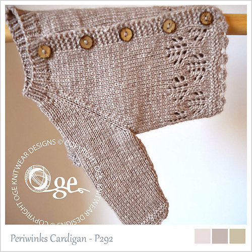 Ravelry: Periwinks Cardigan - P292 pattern by OGE Knitwear Designs