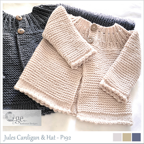 Ravelry: Jules Cardigan and Hat pattern by OGE Knitwear Designs