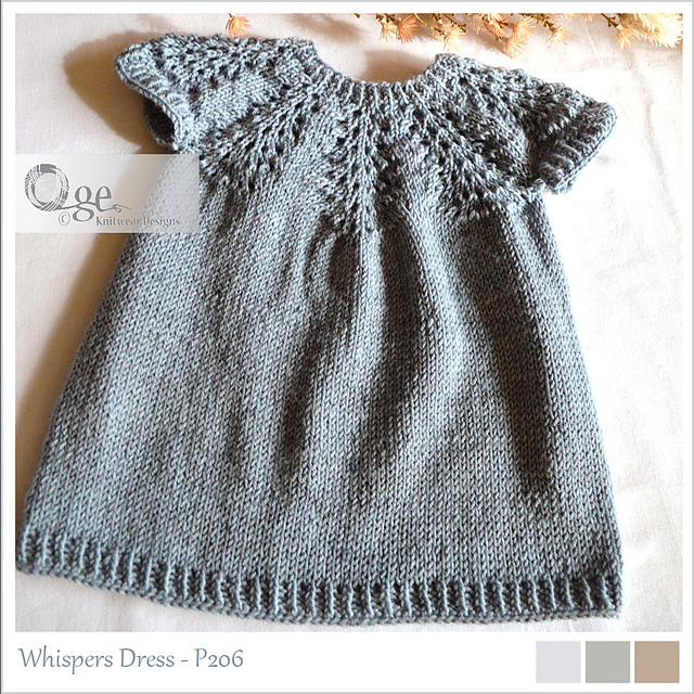 Ravelry: Whispers Dress – P206 pattern by OGE Knitwear Designs