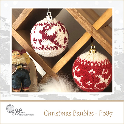 Ravelry: Christmas Baubles - P087 pattern by OGE Knitwear Designs