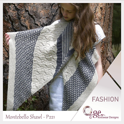 Ravelry: Montebello Shawl - P221 pattern by OGE Knitwear Designs