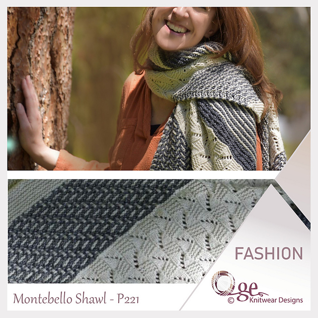 Ravelry: Montebello Shawl - P221 pattern by OGE Knitwear Designs