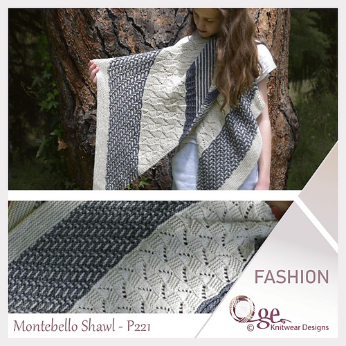 Ravelry: Montebello Shawl - P221 pattern by OGE Knitwear Designs