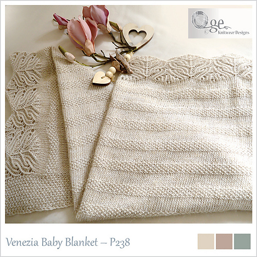 Ravelry: Venezia Baby Blanket – P238 pattern by OGE Knitwear Designs