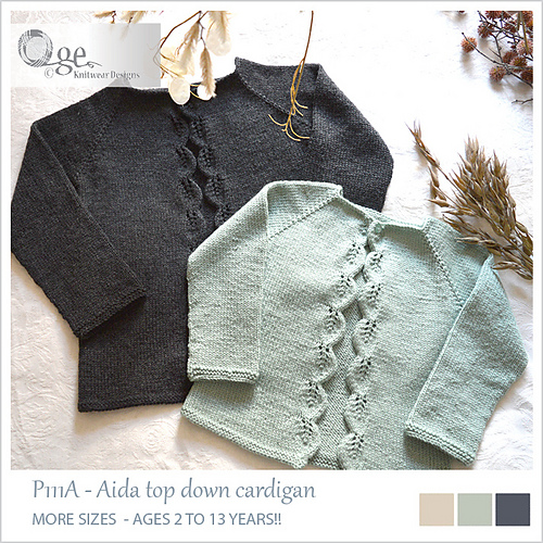 Ravelry: Aida top down Cardigan - P111A pattern by OGE Knitwear Designs