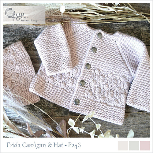 Ravelry: Frida Cardigan & Hat - P246 pattern by OGE Knitwear Designs