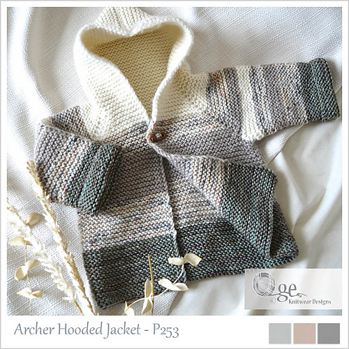 Ravelry: Archer Hooded Jacket - P253 pattern by OGE Knitwear Designs