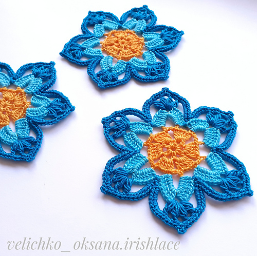 Ravelry: Beautiful crochet flower pattern by Oksana Velychko