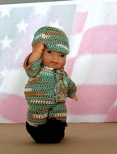 Ravelry: Lil'Soldier for 5"Berenguer Doll pattern by Danni Smith