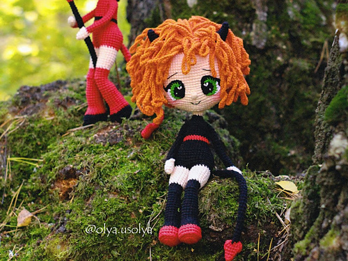 Ravelry: Little Devil Chibi Doll pattern by Olya Usoltseva
