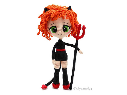 Ravelry: Little Devil Chibi Doll pattern by Olya Usoltseva