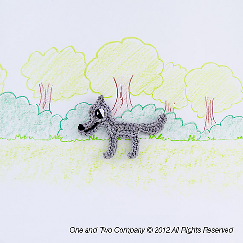 Ravelry: Wolf Applique pattern by Carolina Guzman
