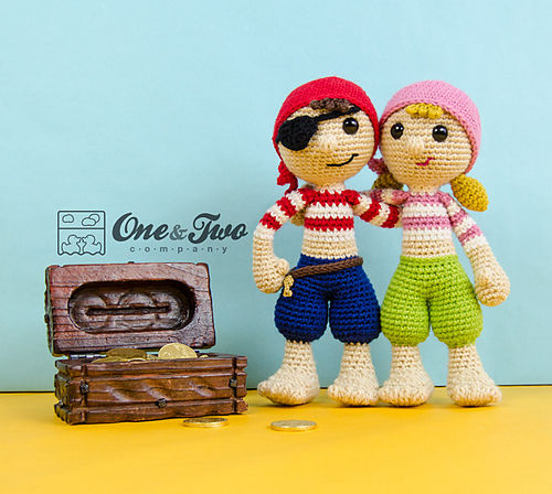Ravelry: Pete & Penny Pirates Amigurumi pattern by Carolina Guzman