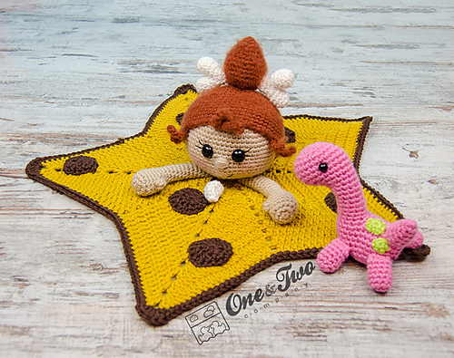 Ravelry: Cyra Cavegirl & Dixie Dino Lovey pattern by Carolina Guzman