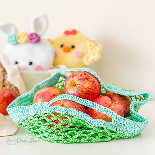 Ravelry: Spring Folding Shopping Bags pattern by Carolina Guzman