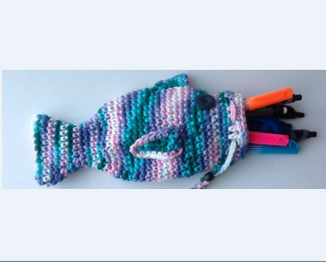 Ravelry: Fish Pouch Pencil Case pattern by Paisley
