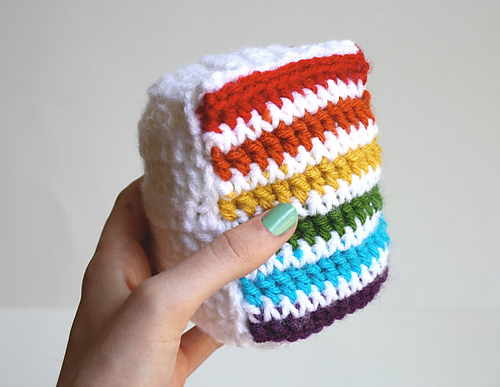 Ravelry: Crochet Rainbow Cake Slice pattern by Meredith Crawford