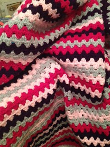 Ravelry: Granny Stripe Blanket in Pinks and Purples pattern by Rina Wolfson