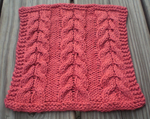 Ravelry: Mirrored Cable Dishcloth pattern by Sandy Lightfoot