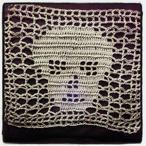 Ravelry: Filet Skull Doily pattern by Maria Merlino